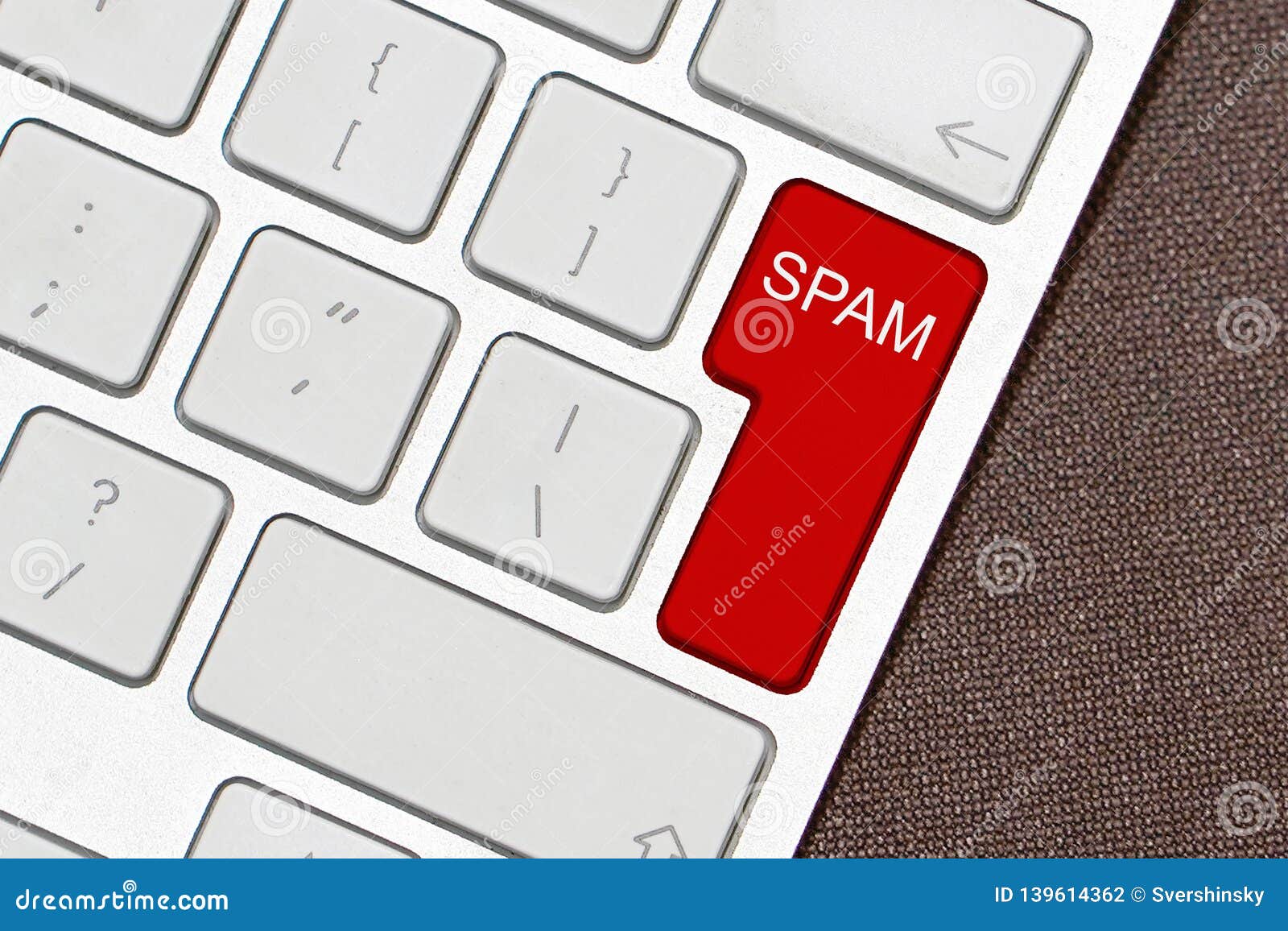 Computer Keyboard with Word Spam Stock Photo - Image of internet ...