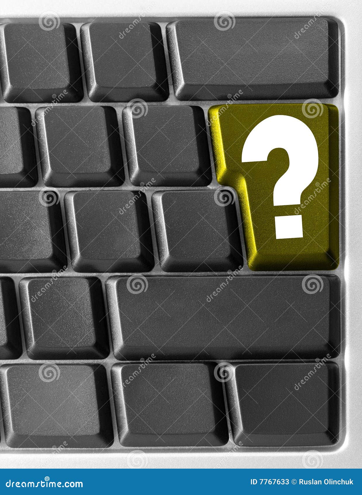 Computer Keyboard With Yellow Stock Image Image Of Electronic