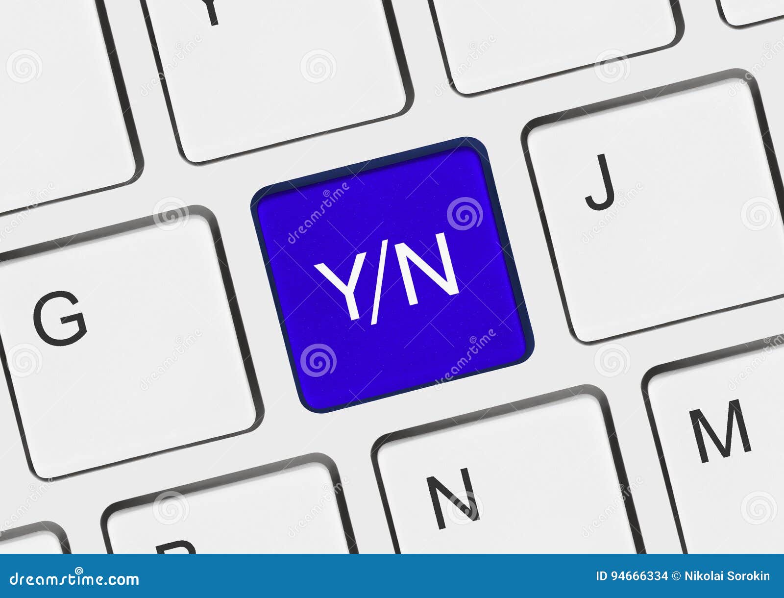 Computer Keyboard with Yes and No Key Stock Photo - Image of email ...