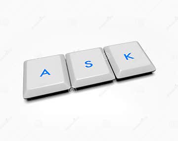 Computer Keys - Ask stock illustration. Illustration of sign - 7508973