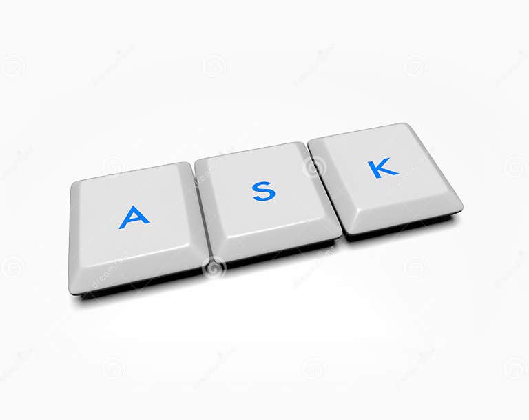 Computer Keys - Ask stock illustration. Illustration of sign - 7508973