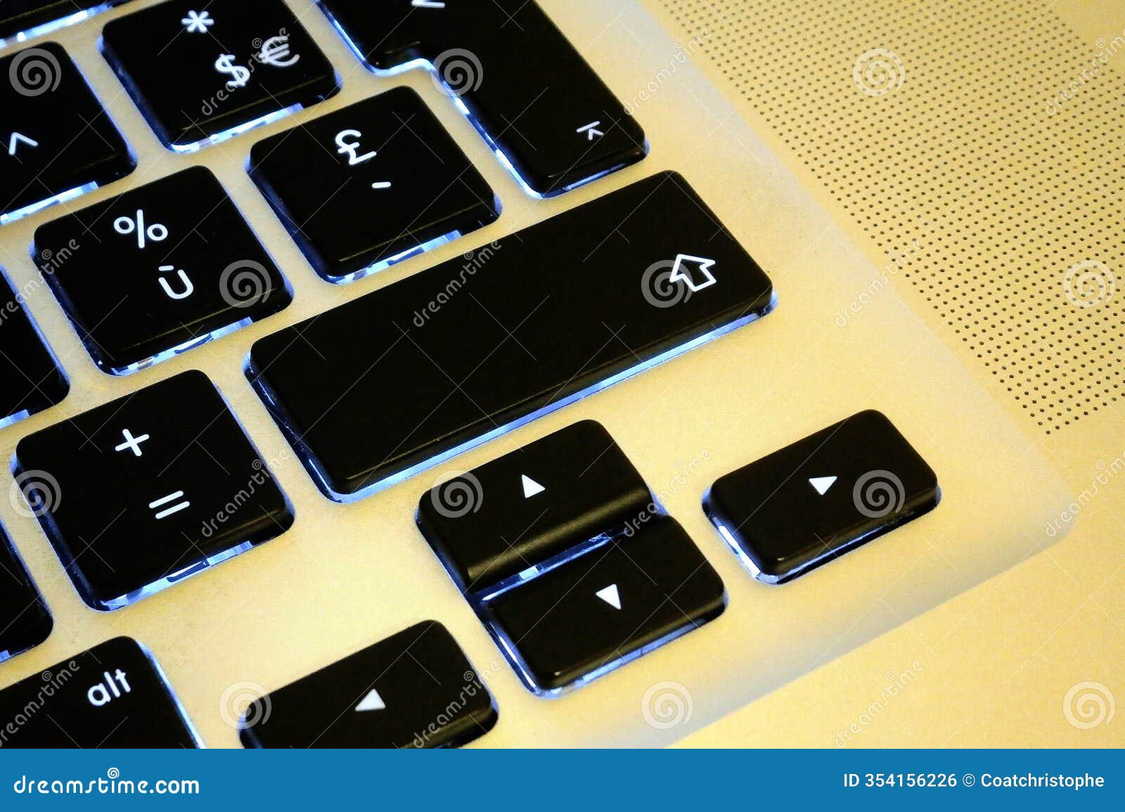 Computer Keys of a French Laptop Stock Photo - Image of horizontal ...