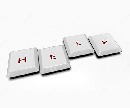 Computer Keys - Help stock photo. Image of white, keyboard - 7509076