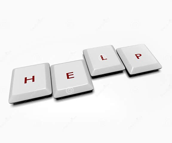 Computer Keys - Help stock photo. Image of white, keyboard - 7509076