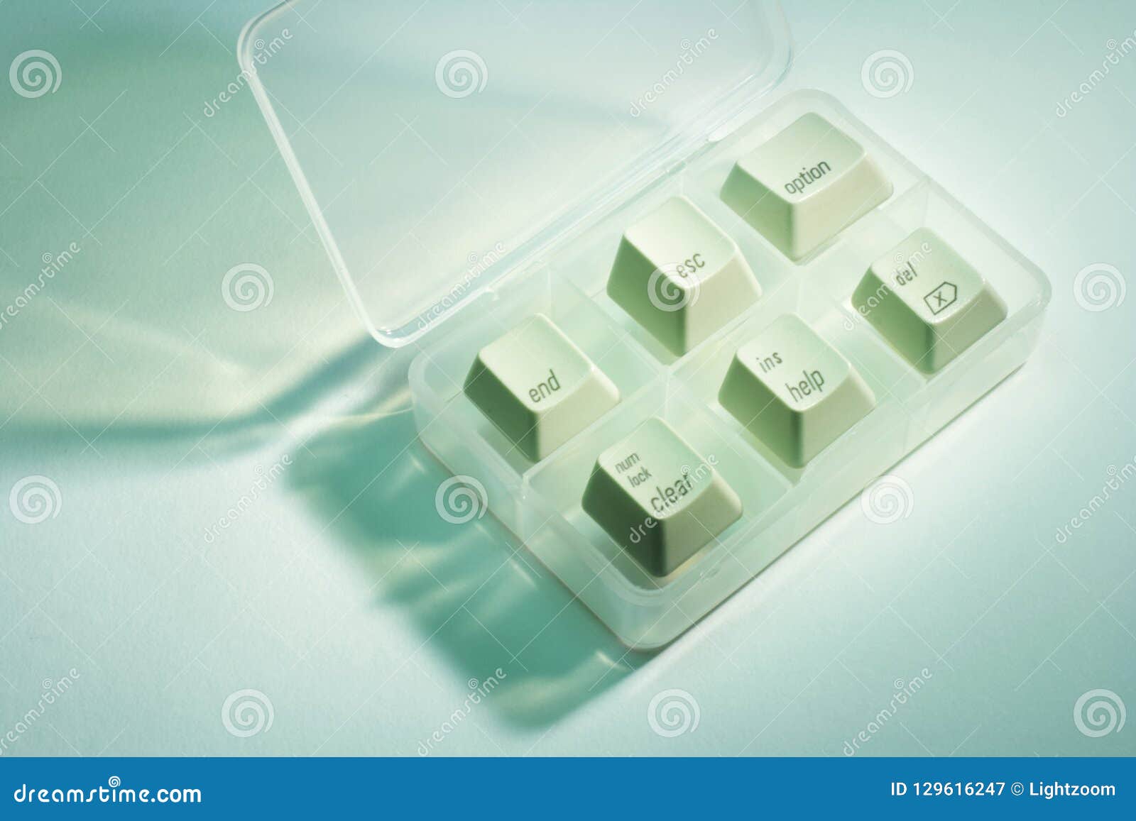 Computer Keys in Plastic Case Stock Image - Image of internet ...