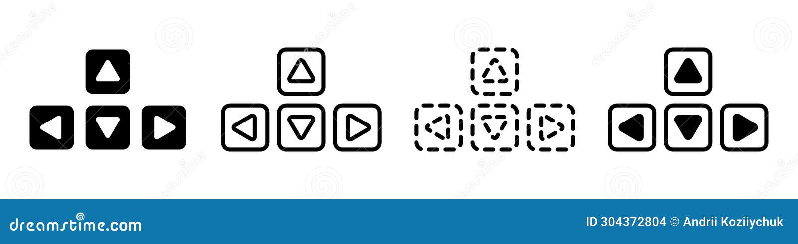Computer Keys Vector Set. Computer Buttons Arrows and Letters Vector ...