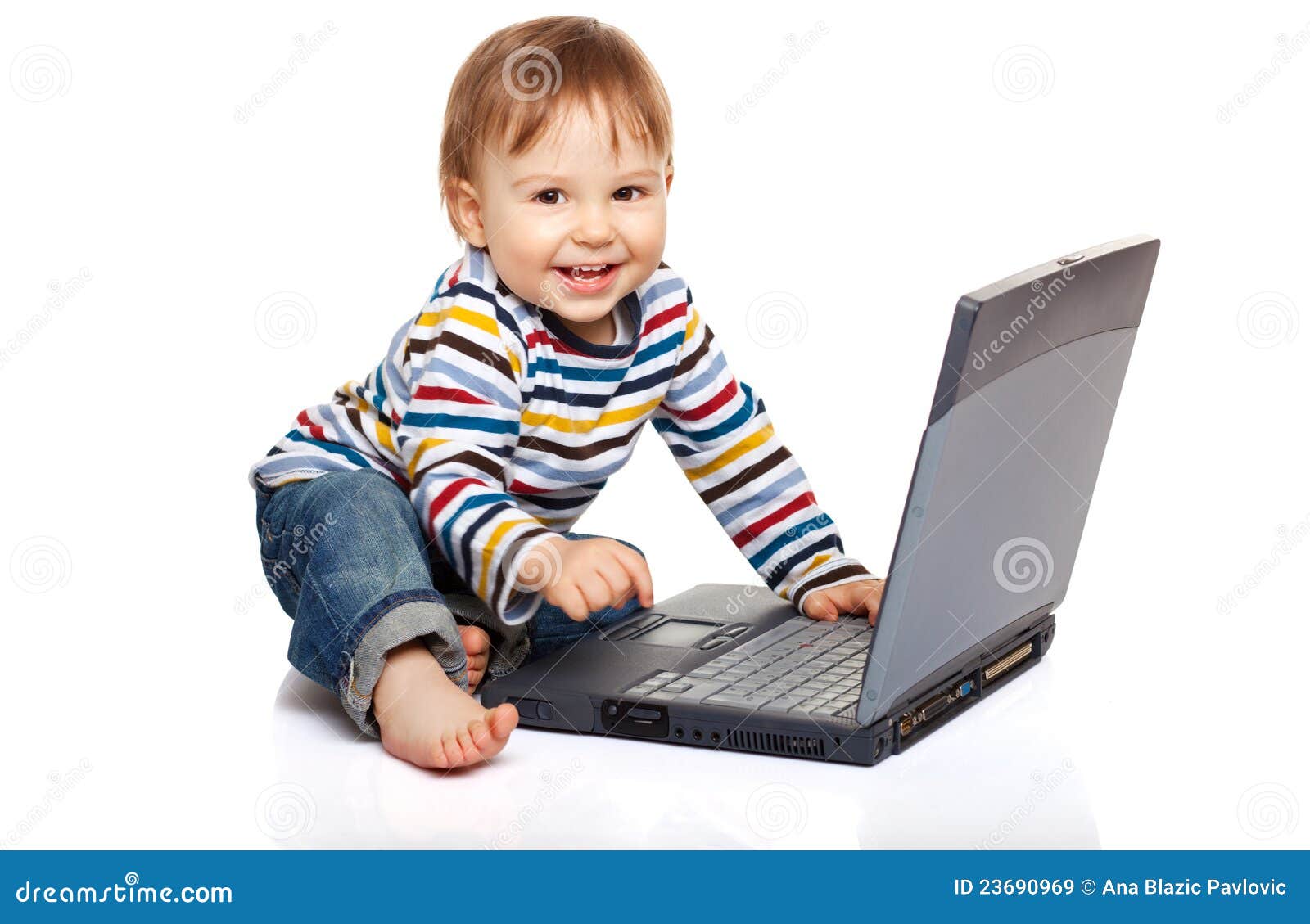Computer kid stock image. Image of education, side, internet - 23690969