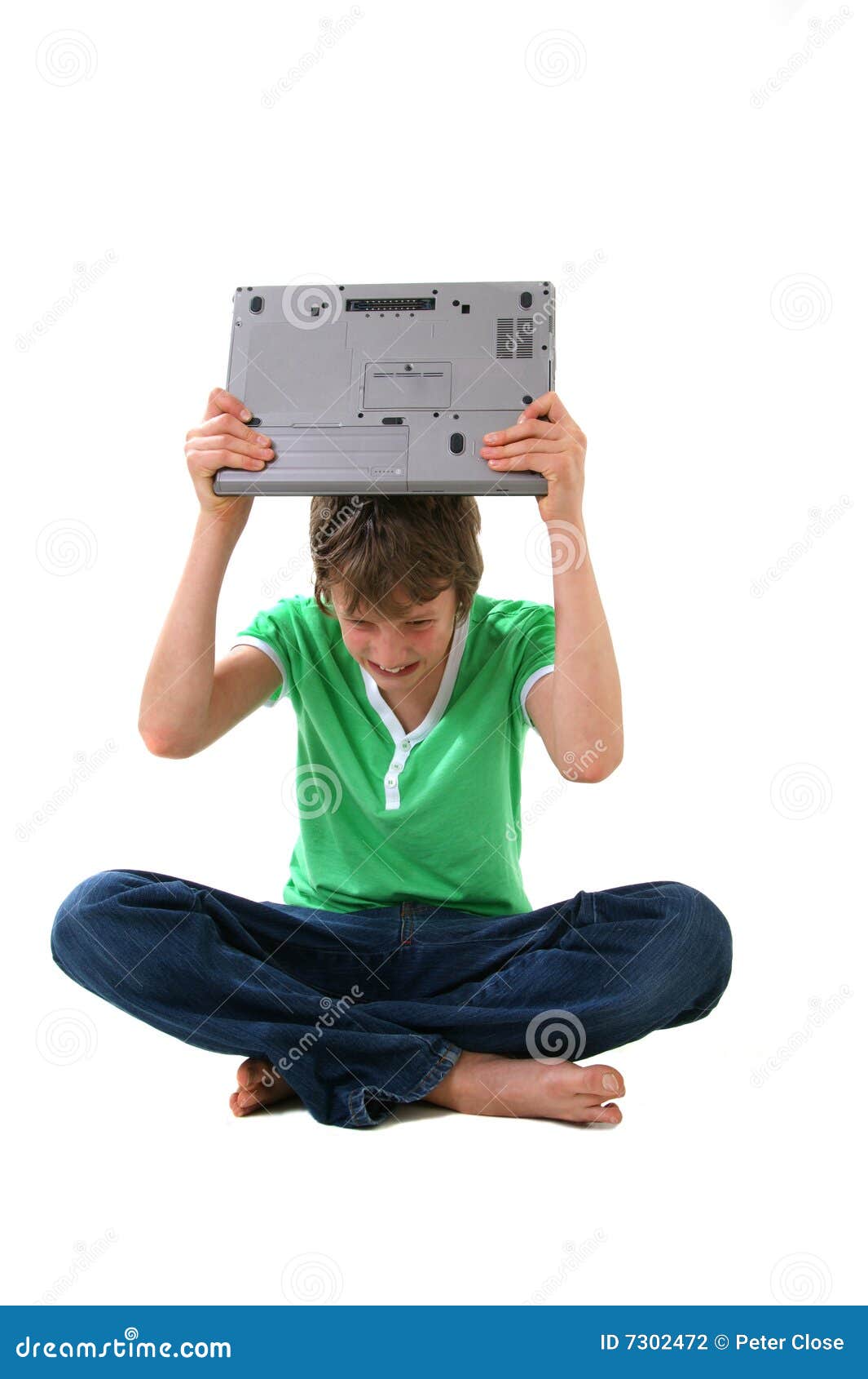 Computer Kid stock photo. Image of anger, office, frustrationteen - 7302472