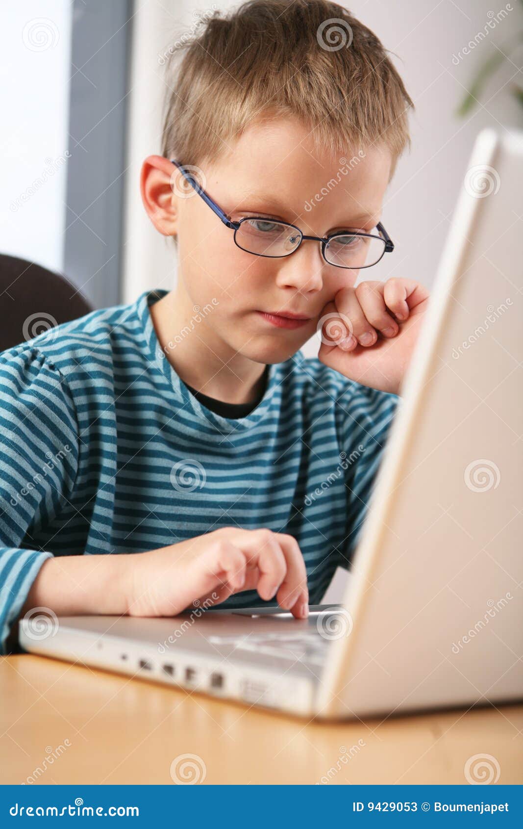 Computer kid stock image. Image of indoors, caucasian - 9429053