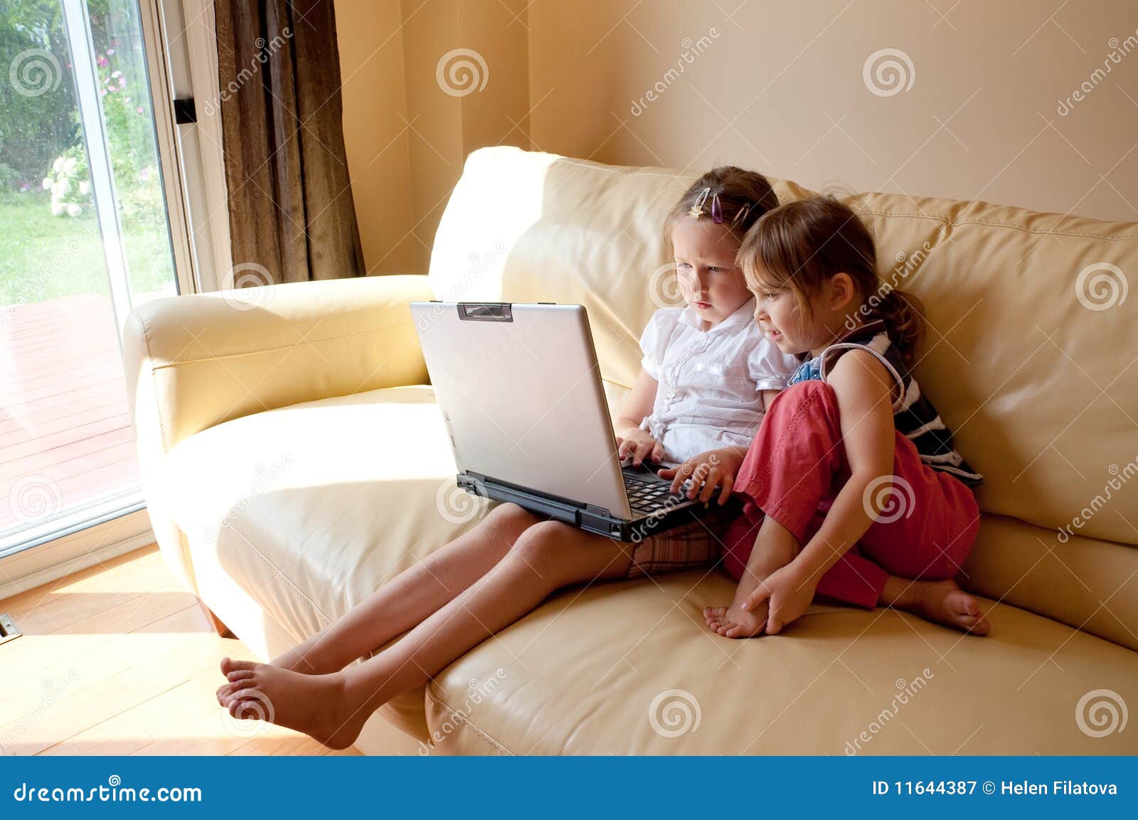 Computer Kids stock image. Image of learn, girls, surfing - 11644387