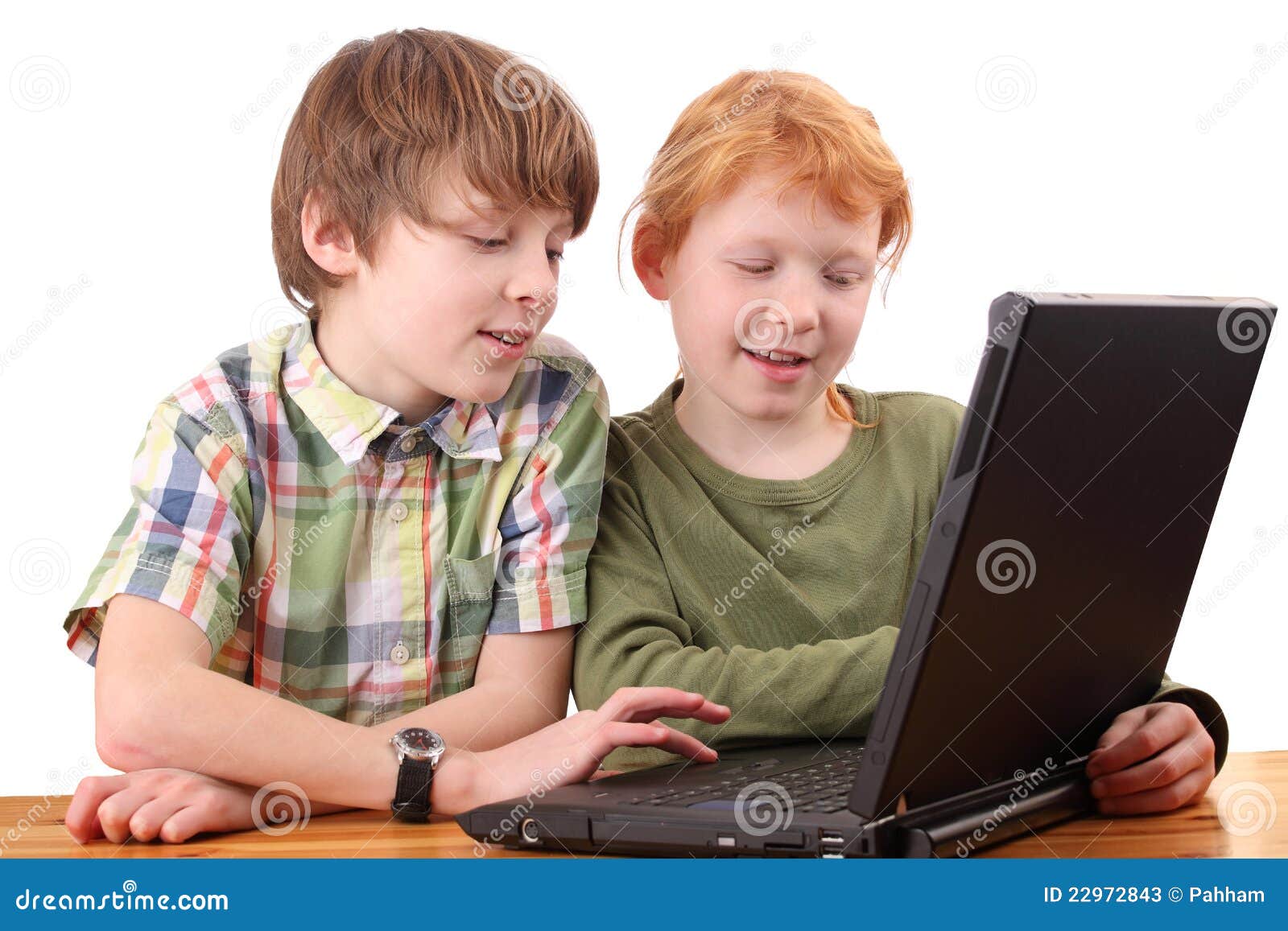 Computer kids stock image. Image of computer, sitting - 22972843