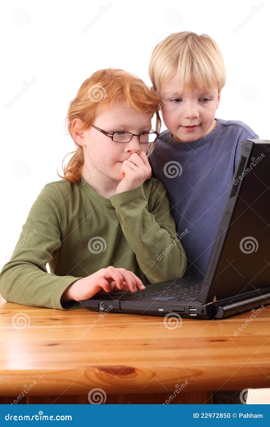 Computer kids stock photo. Image of happiness, people - 22972850