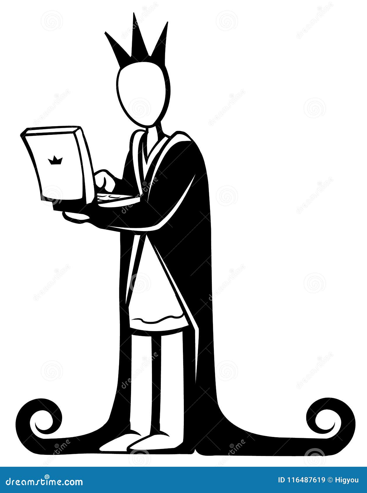 Computer King stock vector. Illustration of premium - 116487619