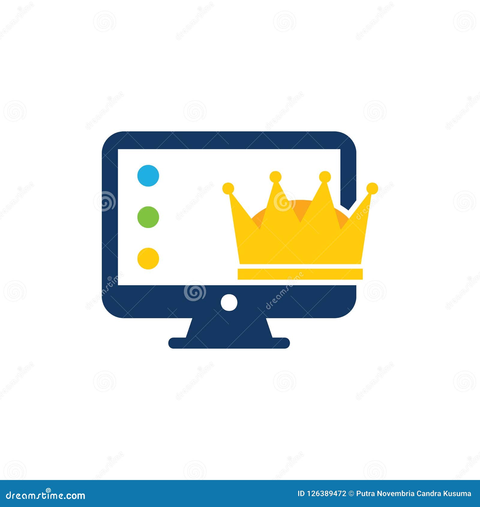 Computer King Logo Icon Design Stock Vector - Illustration of company ...