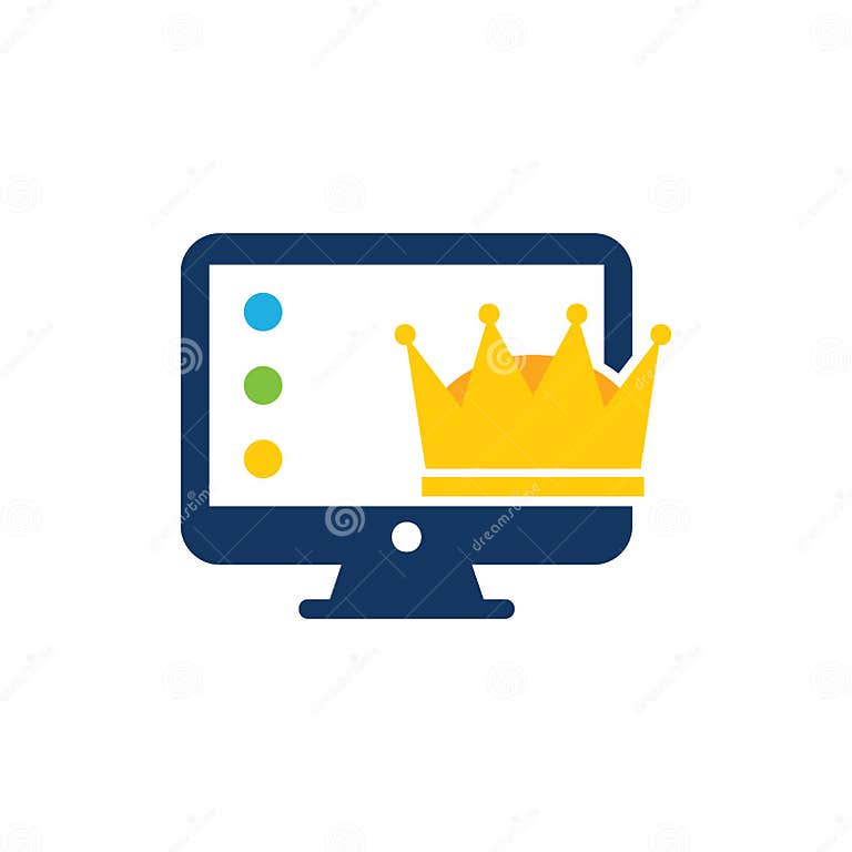Computer King Logo Icon Design Stock Vector - Illustration of company ...