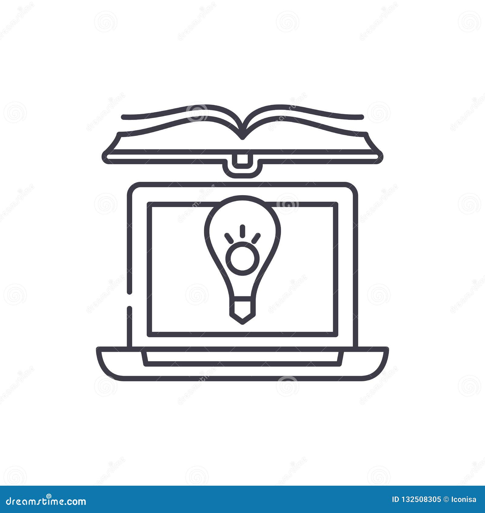 Computer Knowledge Line Icon Concept. Computer Knowledge Vector Linear ...