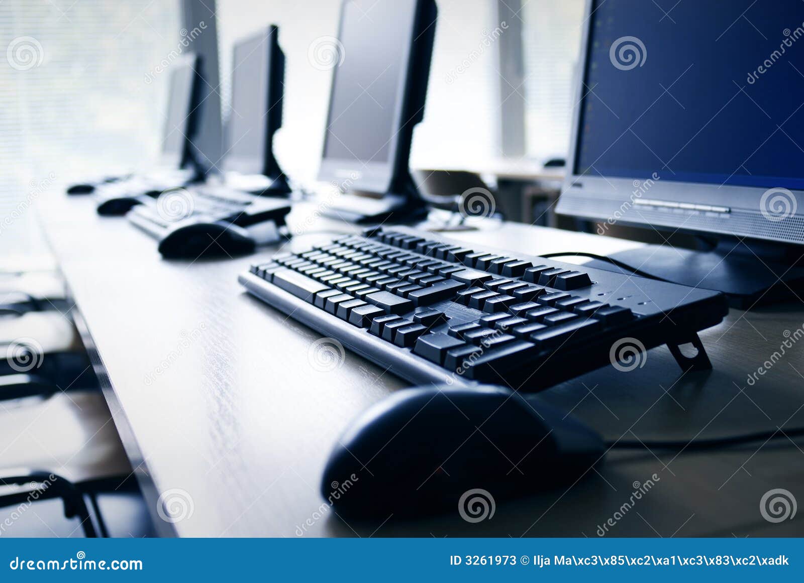 Computer Lab stock image. Image of chairs, monitor, personnel - 3261973