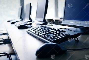 Computer Lab stock image. Image of chairs, monitor, personnel - 3261973