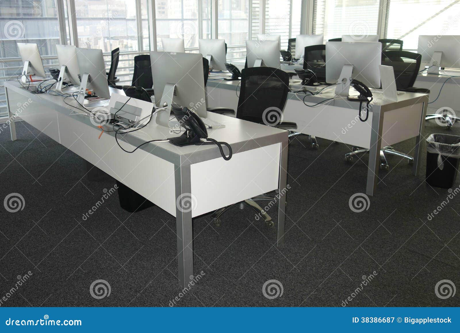 Computer Lab stock image. Image of technology, desks - 38386687