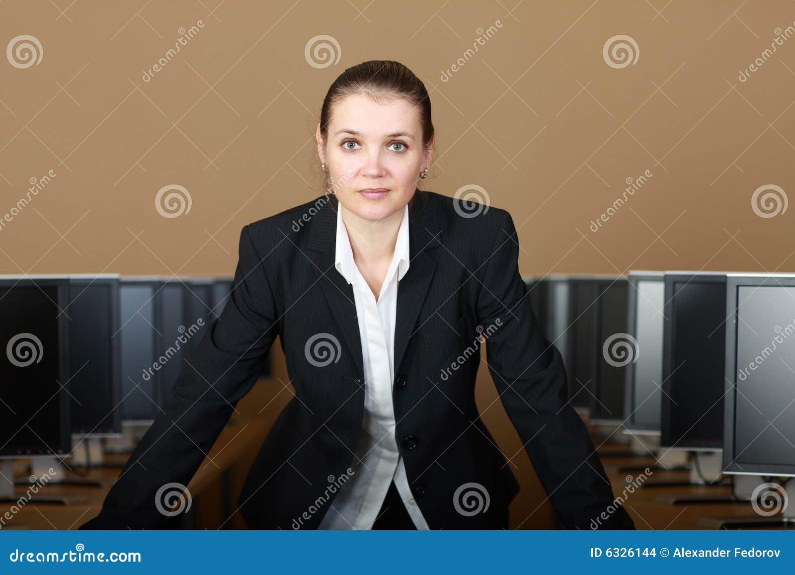 In computer lab stock photo. Image of teacher, monitor - 6326144
