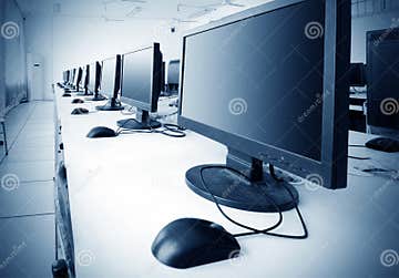 Computer Lab stock photo. Image of desk, contrasty, future - 42239974