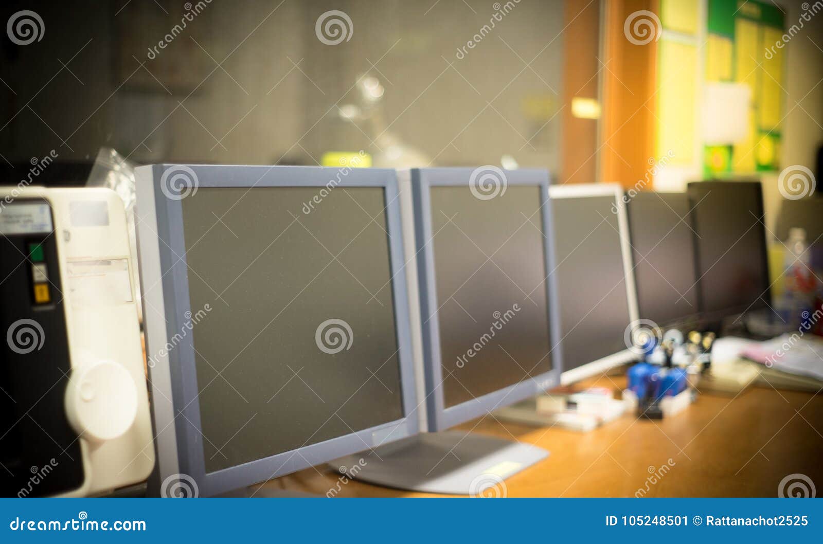 Computer Lab in the office stock image. Image of room - 105248501