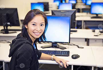 Computer Lab stock image. Image of lifestyle, beautiful - 40585483