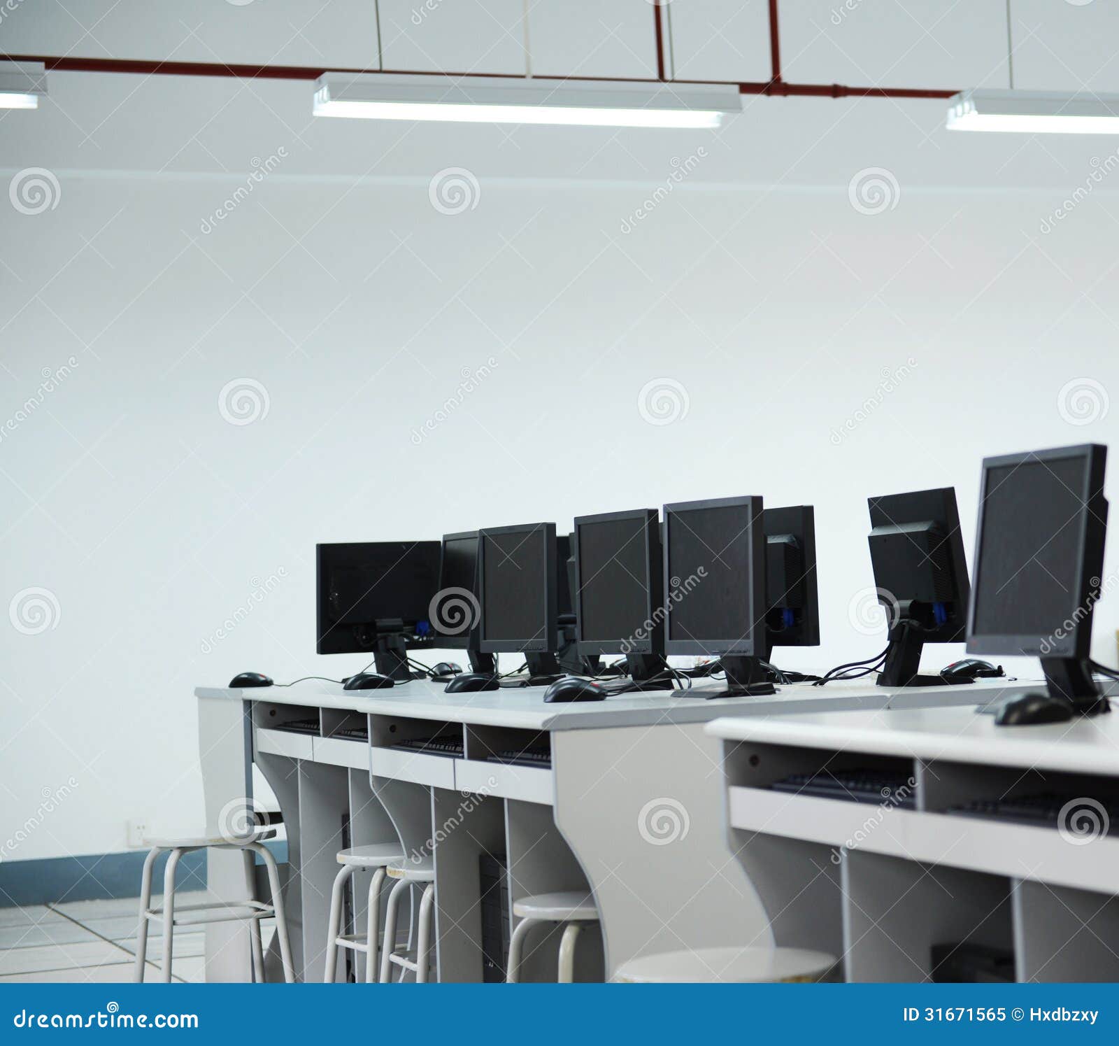 Computer lab stock image. Image of modern, room, college - 31671565