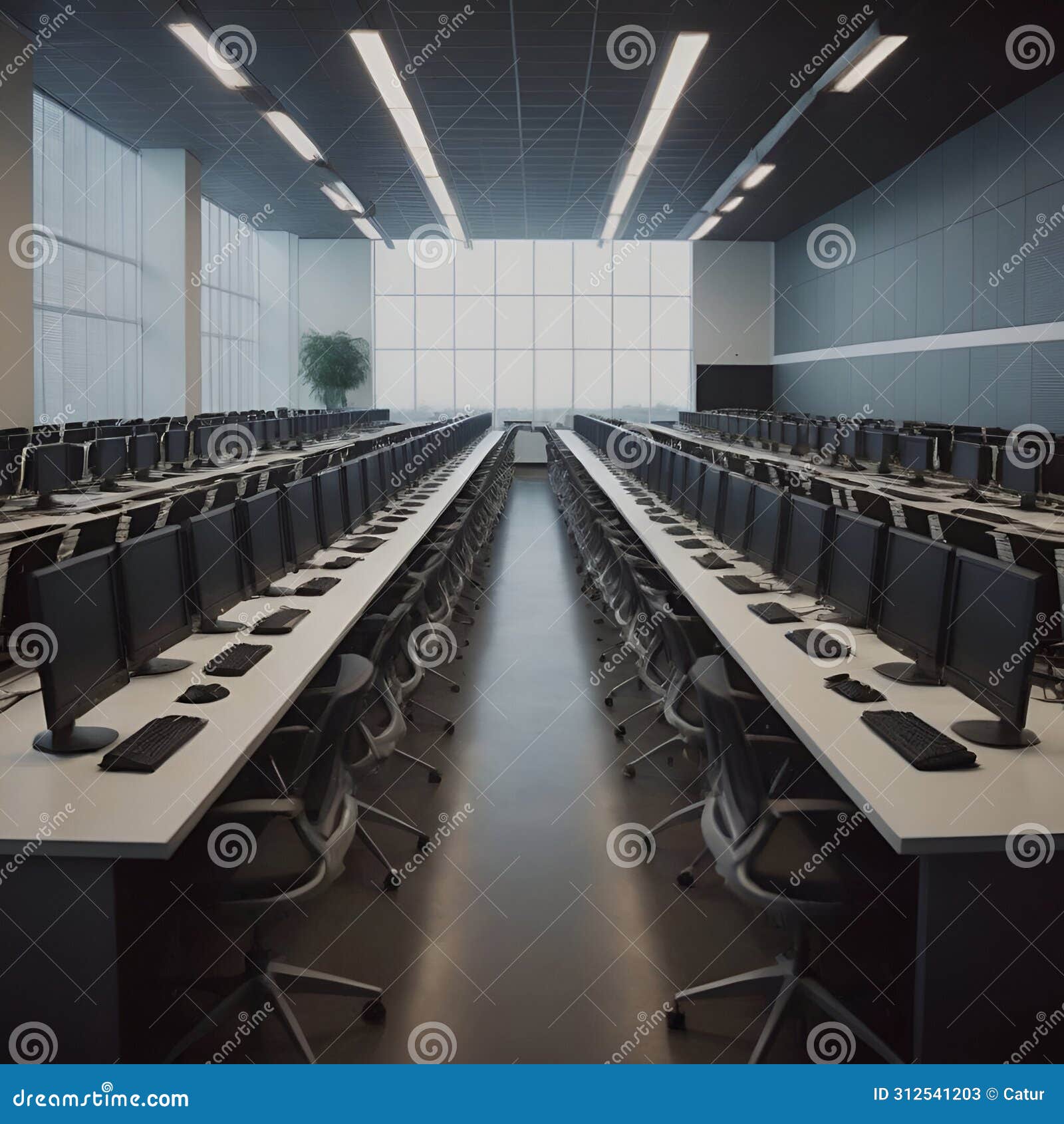 The Computer Labs is Ready, an Empty Computer Labs, with Computer ...