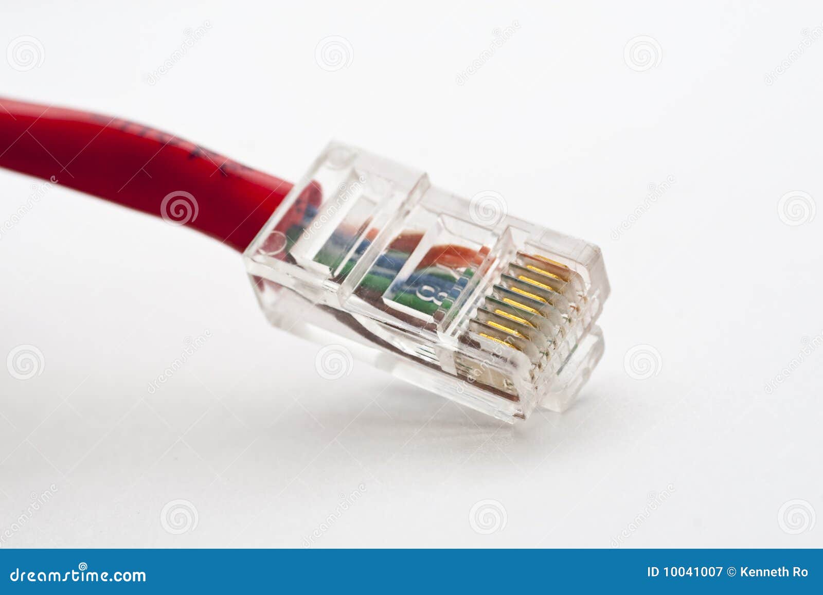 Computer LAN Cables Red stock image. Image of commerce - 10041007