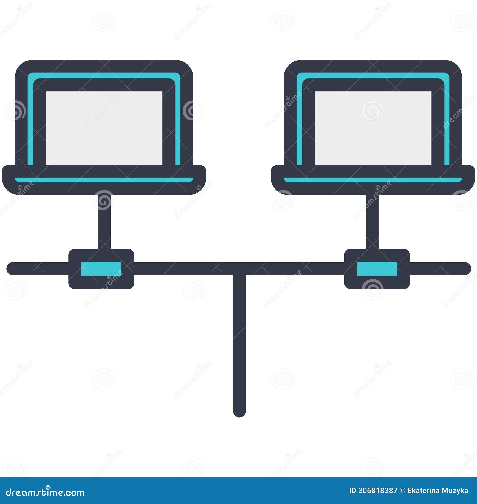 Ethernet Technology Monoline Symbol Icon Logo For Graphic Design, UI UX ...