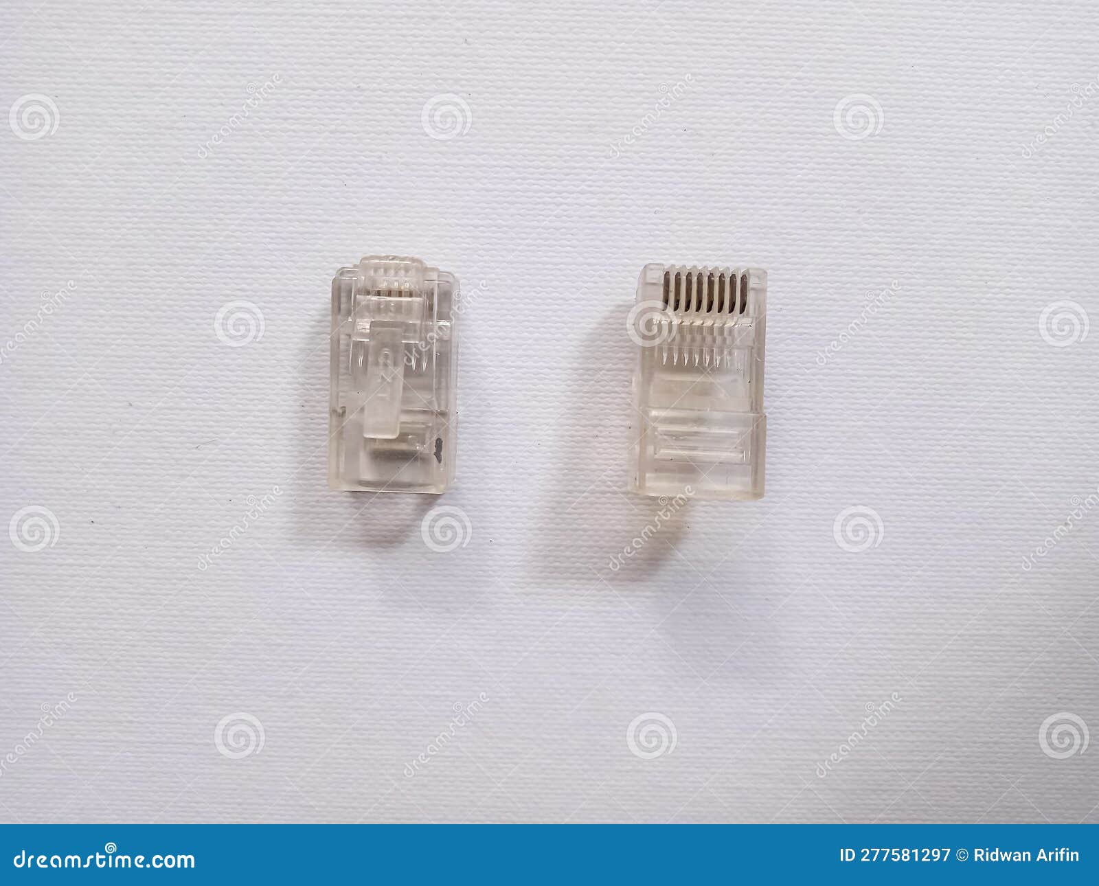 Computer LAN Network Connector on White Background Stock Image - Image ...