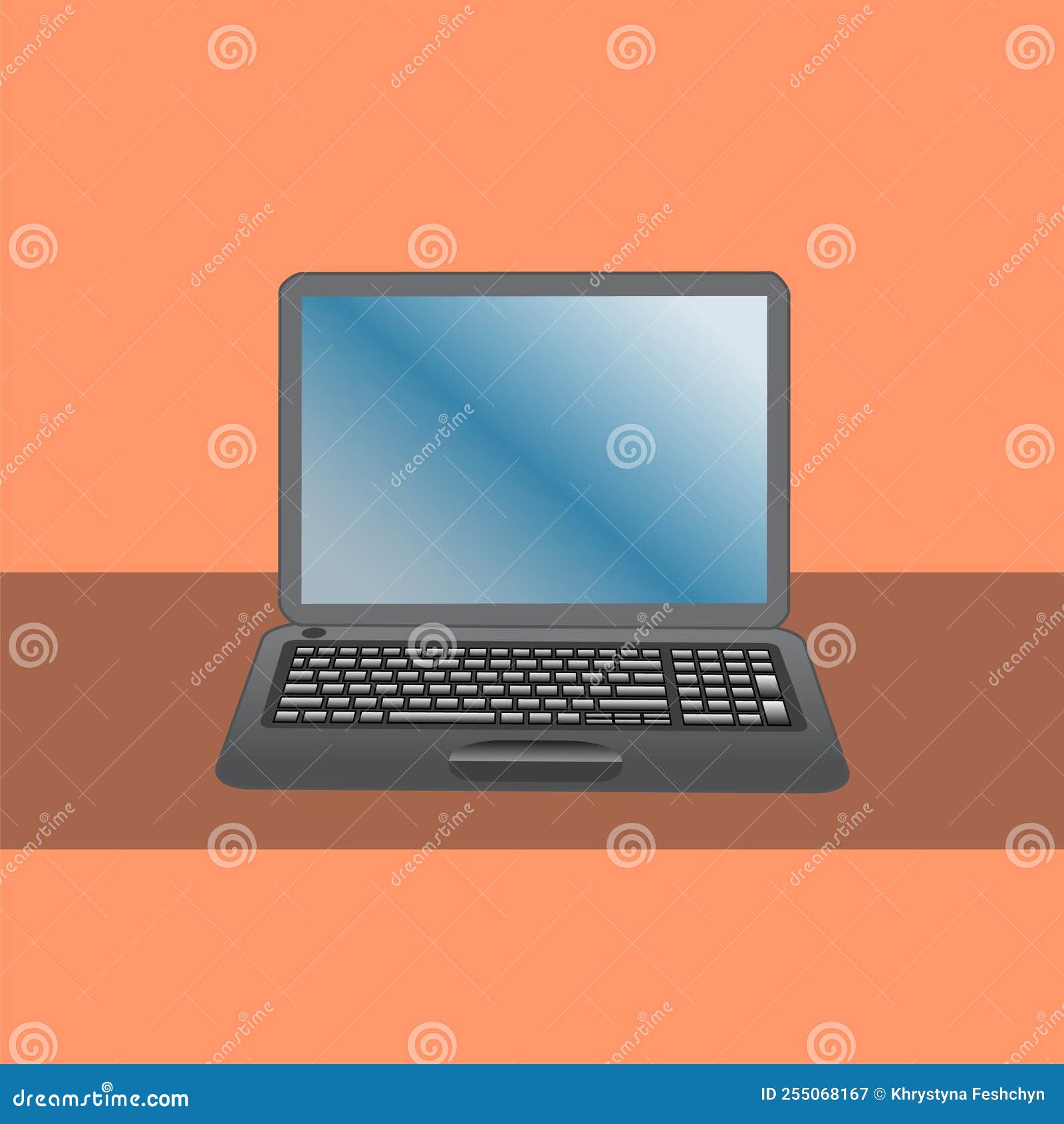 Computer Laptop Icon with Blank Screen Display Stock Vector ...