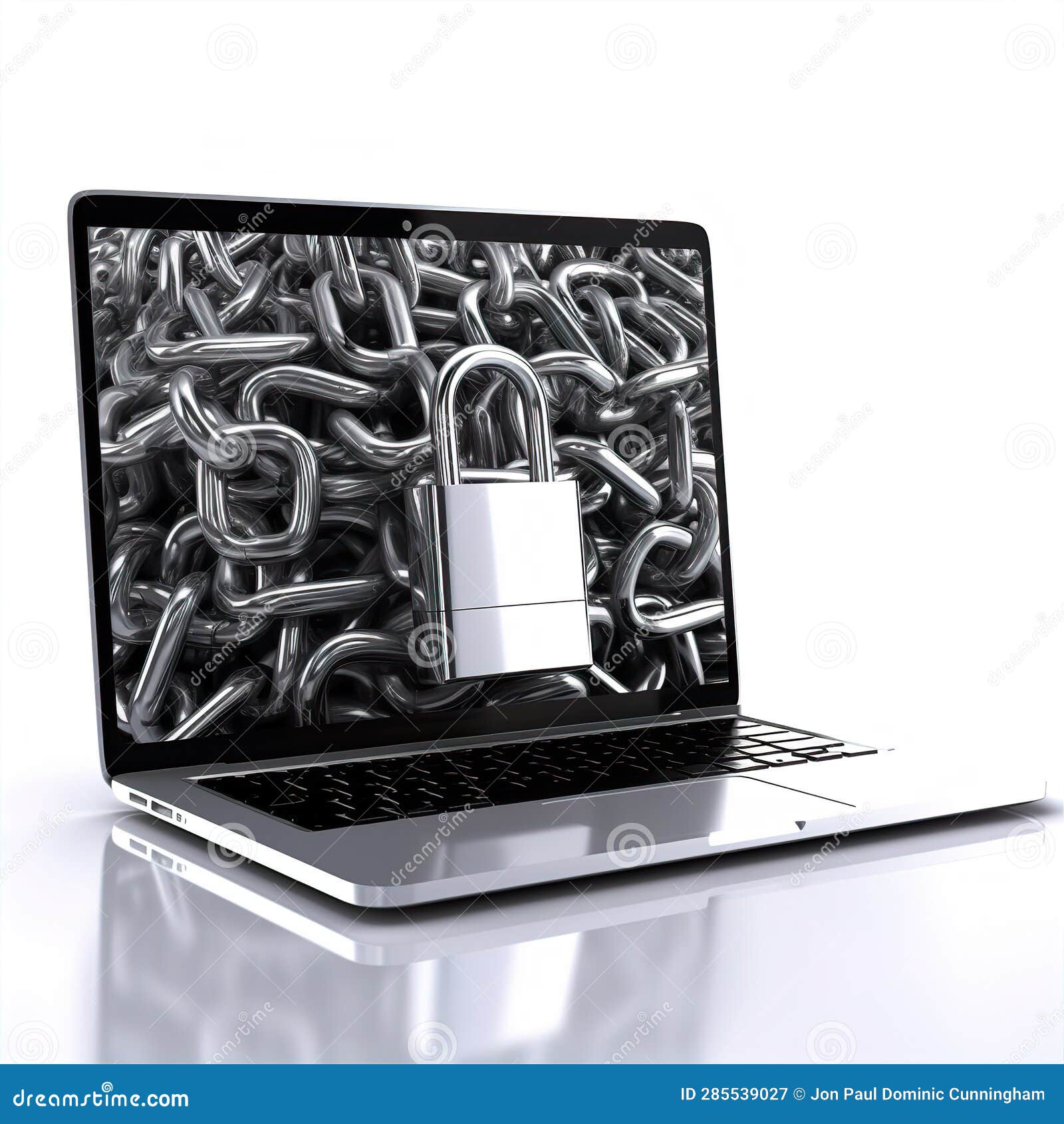 Computer Laptop Chains Padlock Security Lock Privacy Protection ...