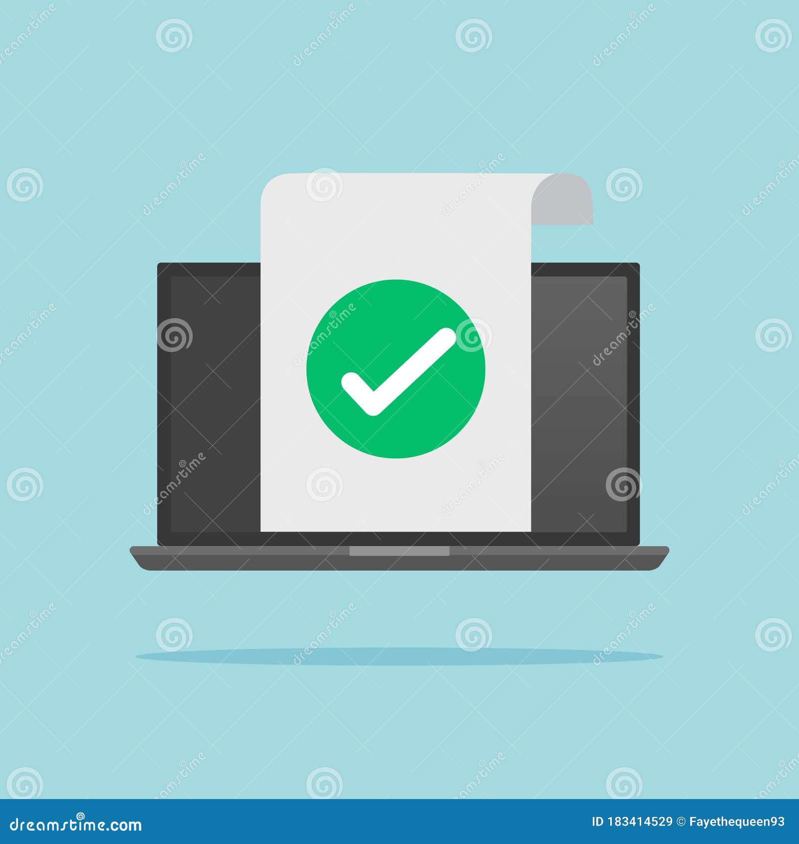 Correct Form or Agreement Symbol Concepts. Stock Vector - Illustration ...