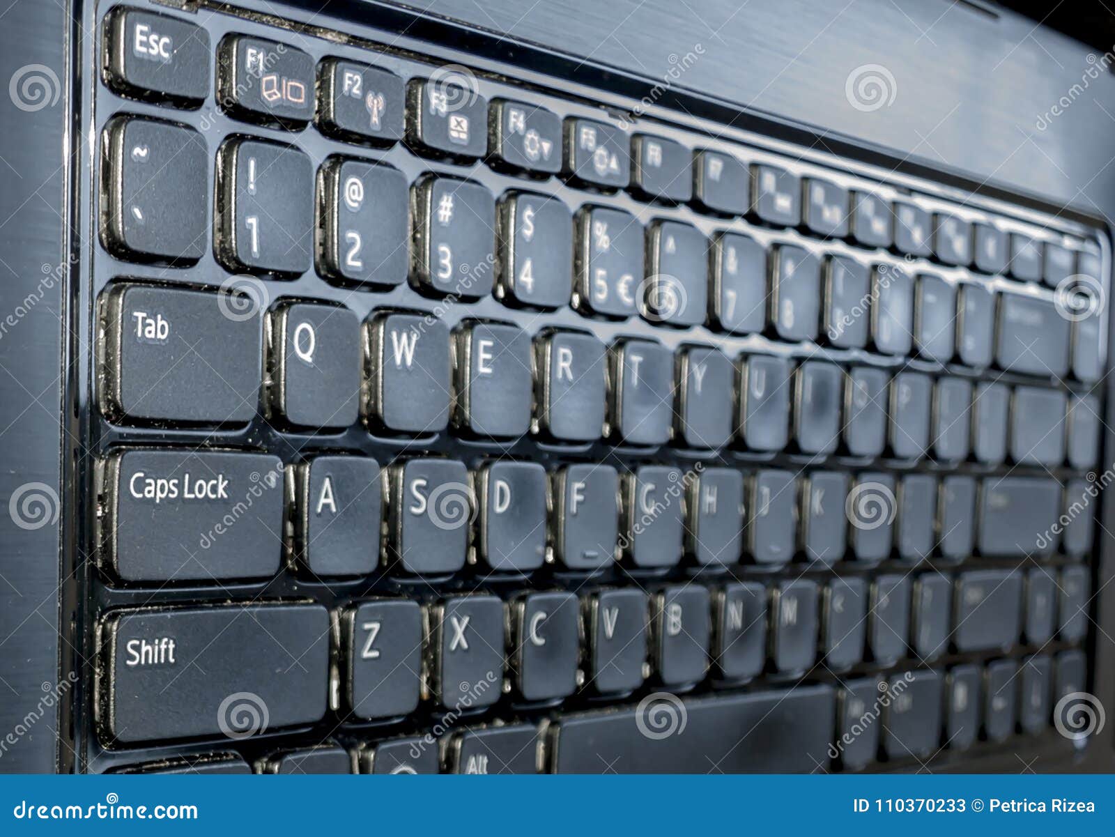 Computer laptop close up stock image. Image of background - 110370233