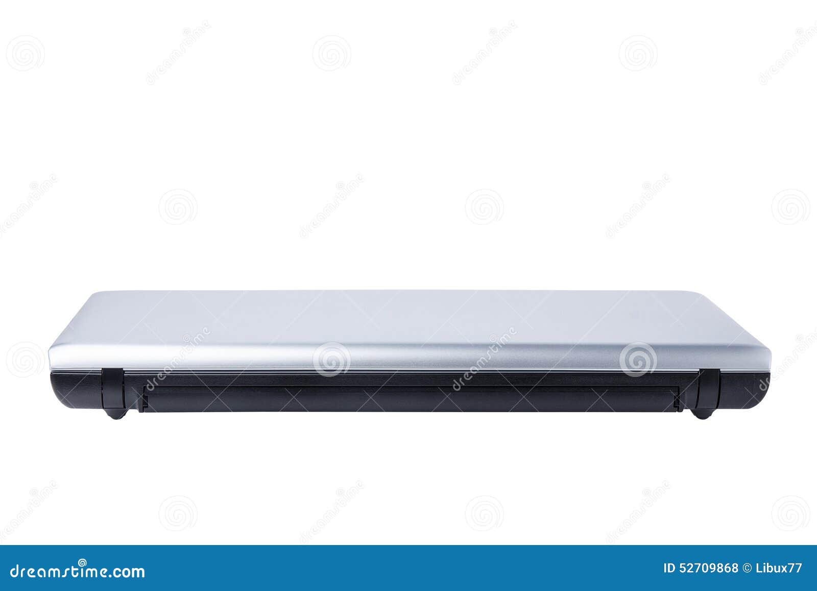 Computer Laptop Closed Back View Isolated Stock Photo - Image of ...