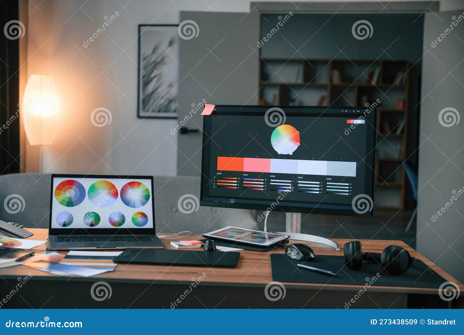 Computer, Laptop, Displays with Designer S Software. in the Office ...