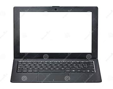 Computer Laptop Front View Isolated Stock Photo - Image of front ...