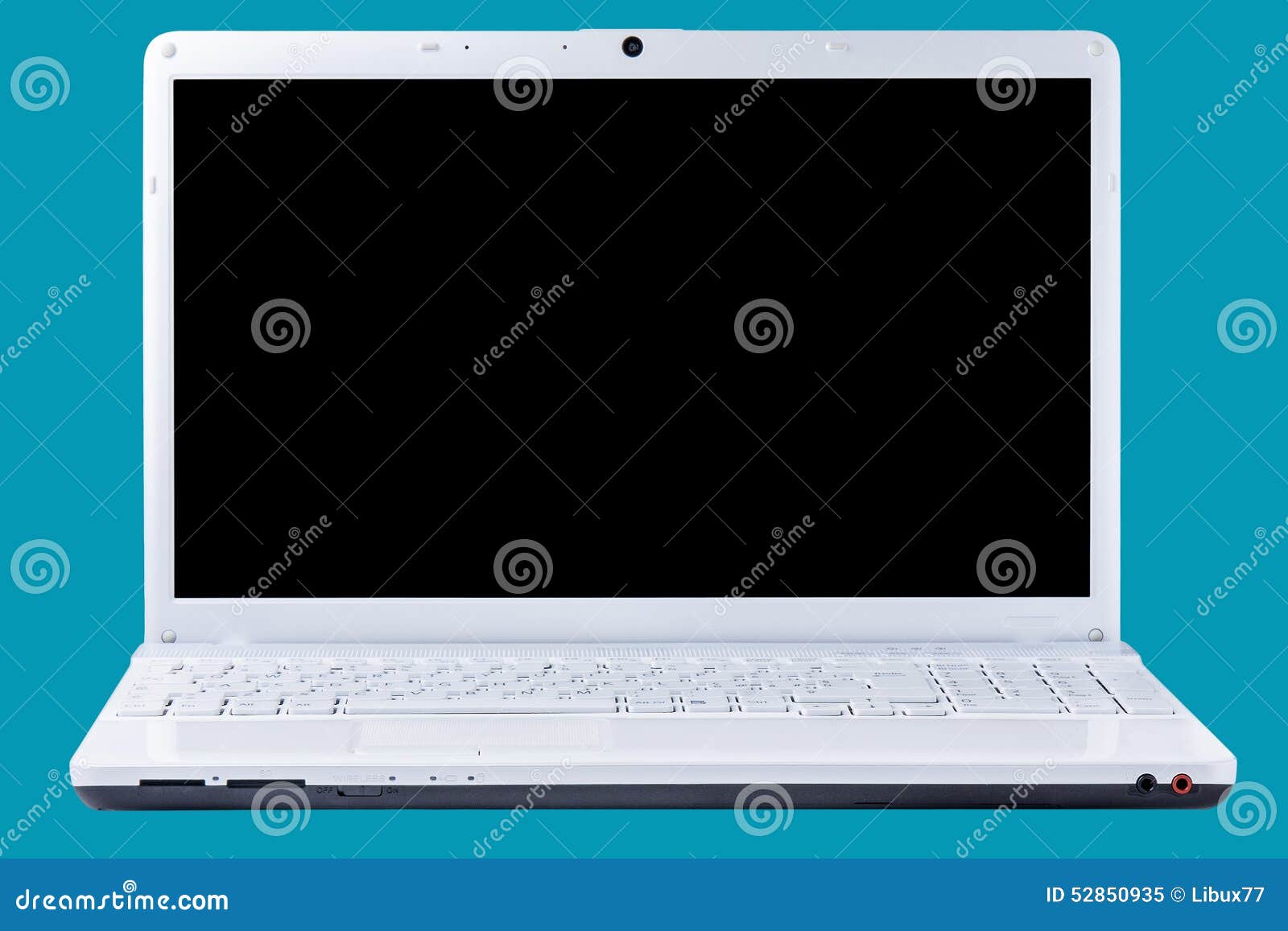 Computer Laptop Front View Isolated Clipping Path Stock Image - Image ...