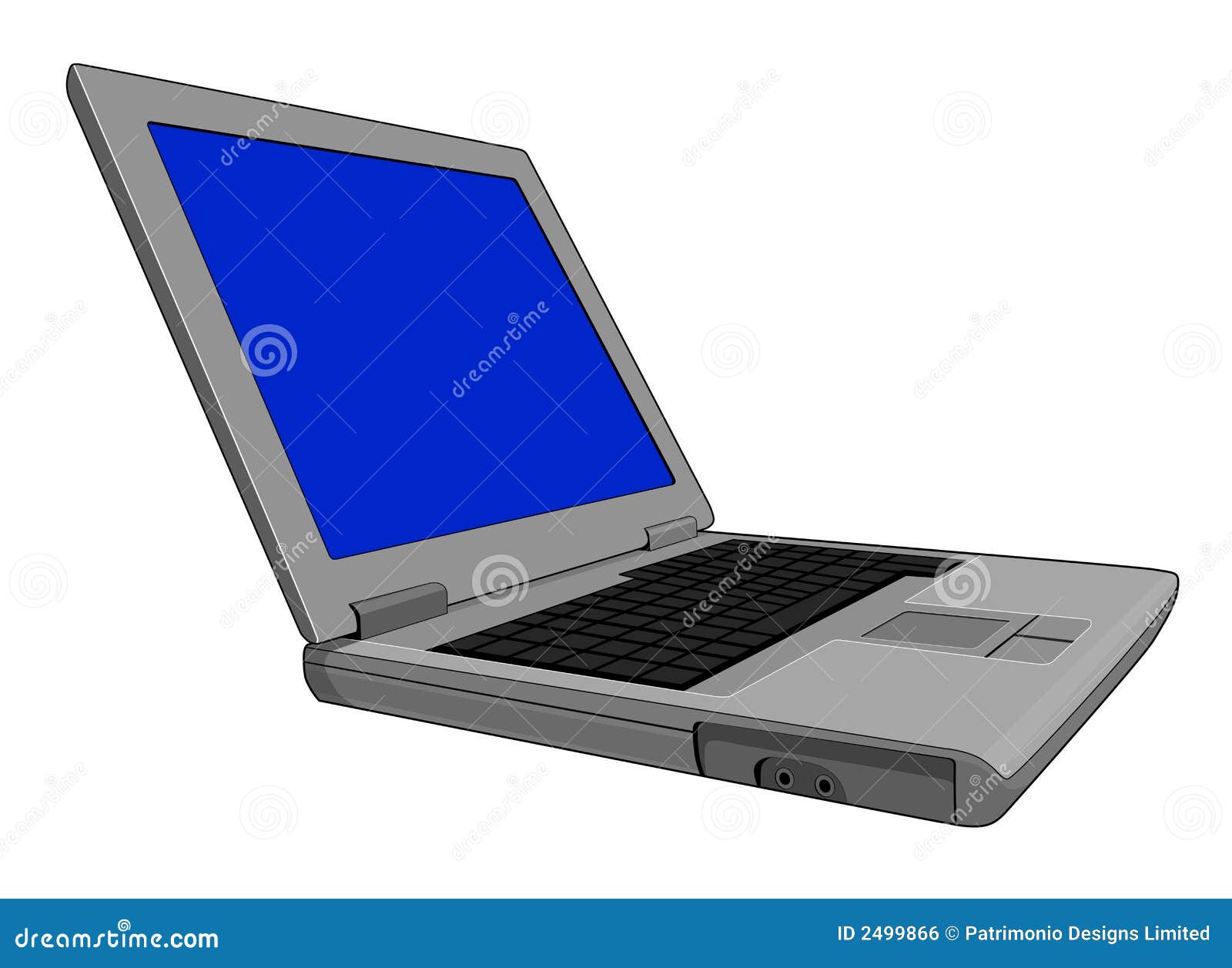 Computer laptop grey stock vector. Illustration of notebook - 2499866