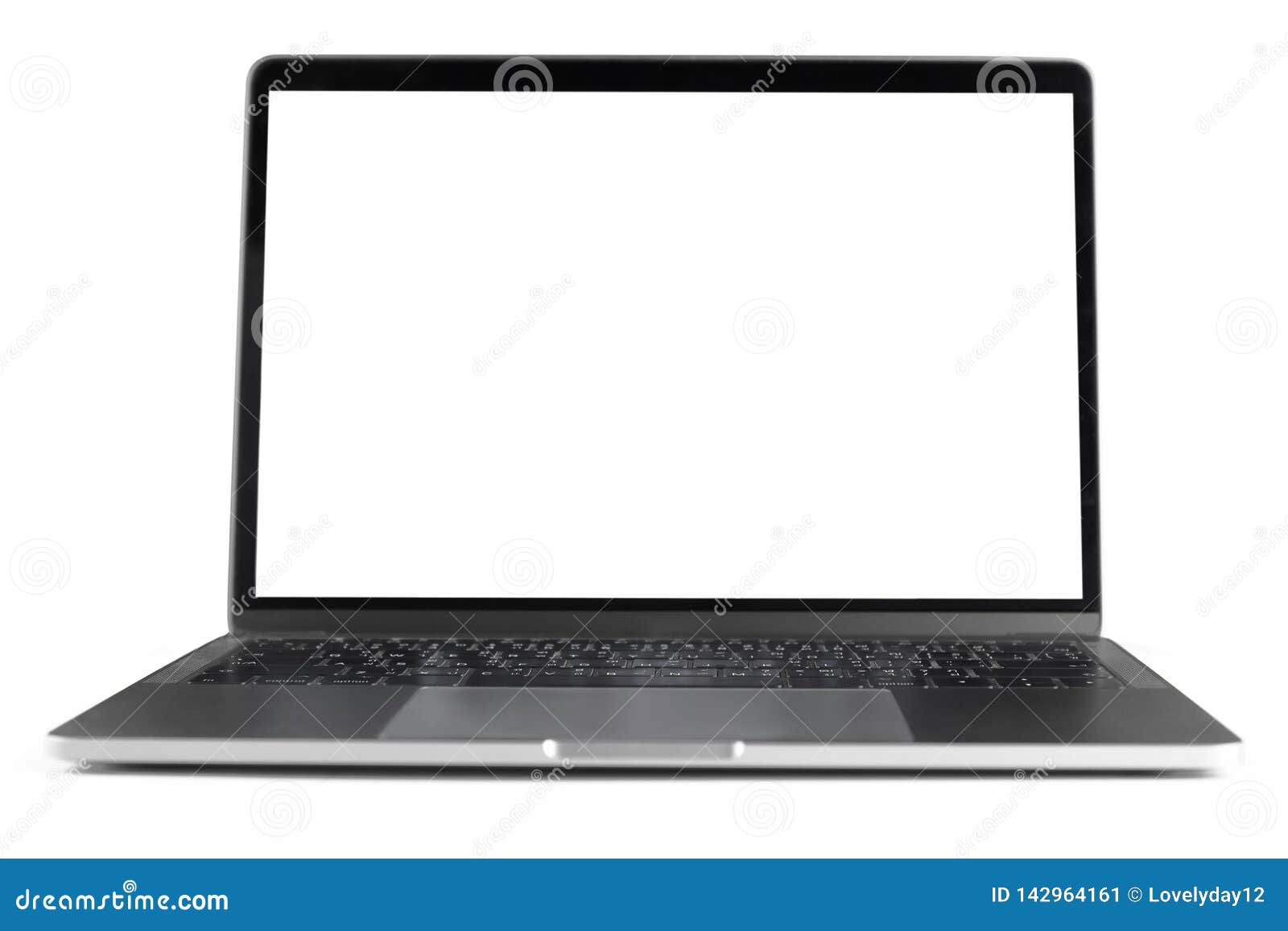 Computer Laptop Isolate on White Stock Image - Image of modern, blank ...