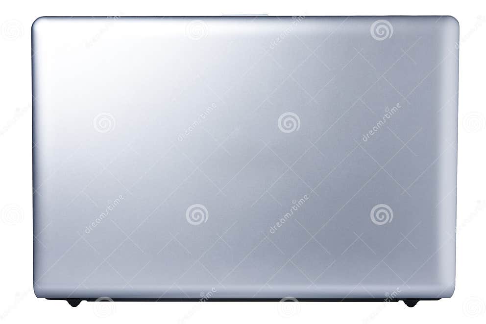 Computer Laptop Open Back View Isolated Stock Image - Image of netbook ...