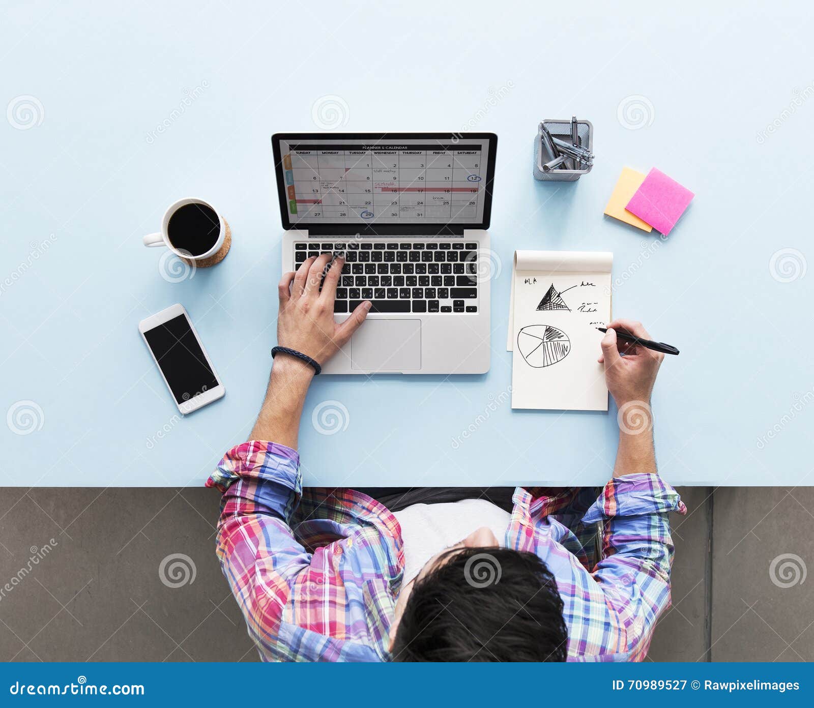 Computer Laptop Research Working Desk Concept Stock Image - Image of ...