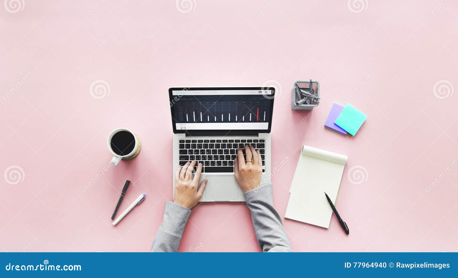 Computer Laptop Research Working Desk Concept Stock Photo - Image of ...