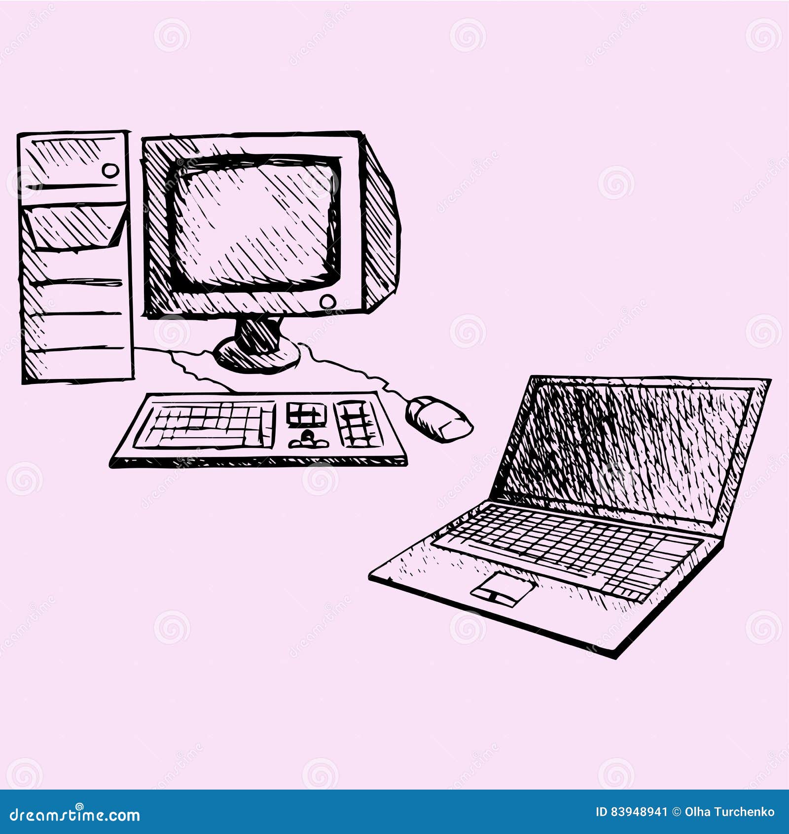 Computer laptop stock vector. Illustration of ancient - 83948941 Computer laptop stock vector. Illustration of ancient - 83948941