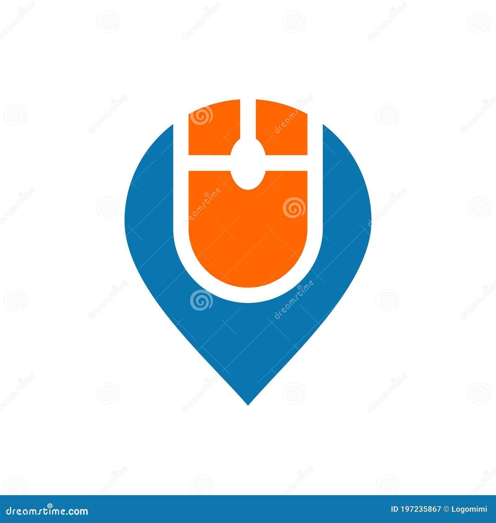 Computer and Laptop Store Location Logo Design, Map Pin and Computer ...