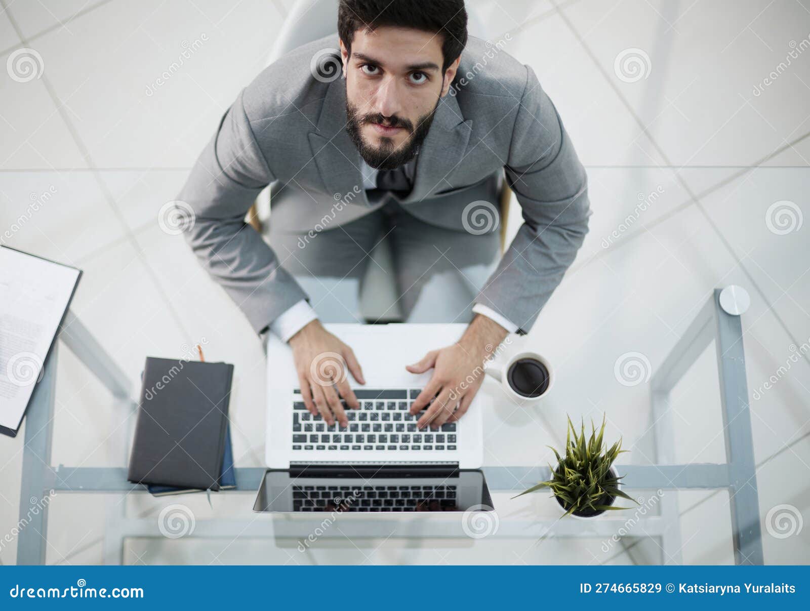 Computer Laptop Study Desktop, Office Work Concept Stock Image - Image ...