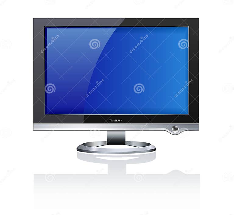 Computer LCD monitor stock vector. Illustration of modern - 2462614