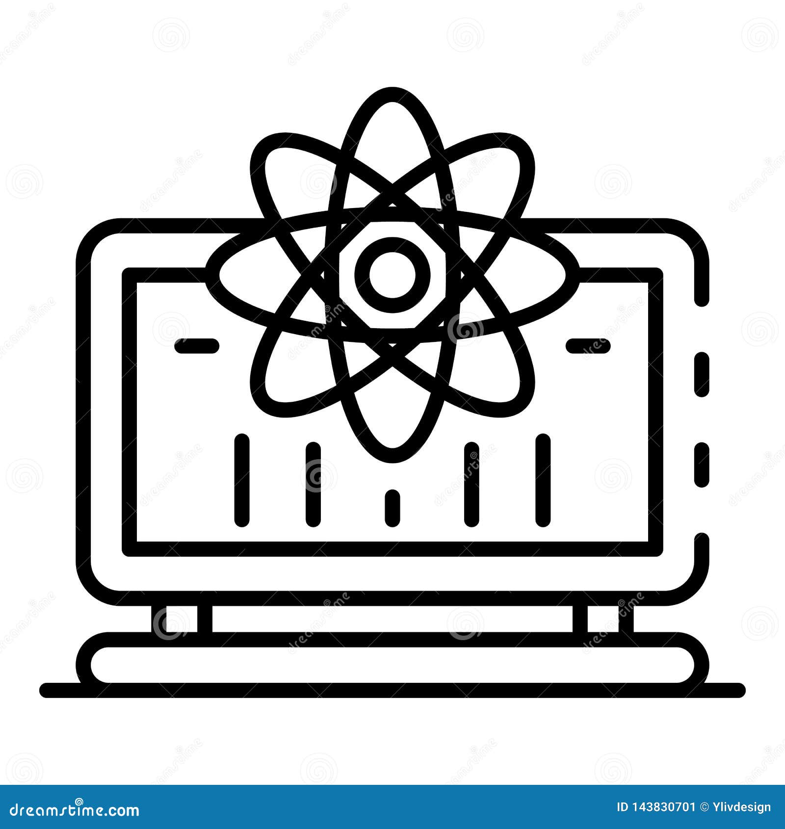 Computer Learning Icon, Outline Style Stock Vector - Illustration of ...